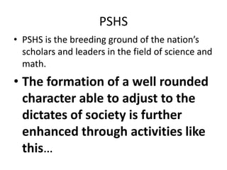 Pisay batch 2013 js prom presentation | PPTX