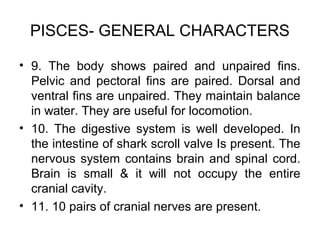 Pisces general characters and classification - copy | PPT