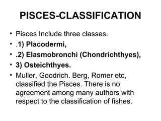 Pisces general characters and classification - copy | PPT