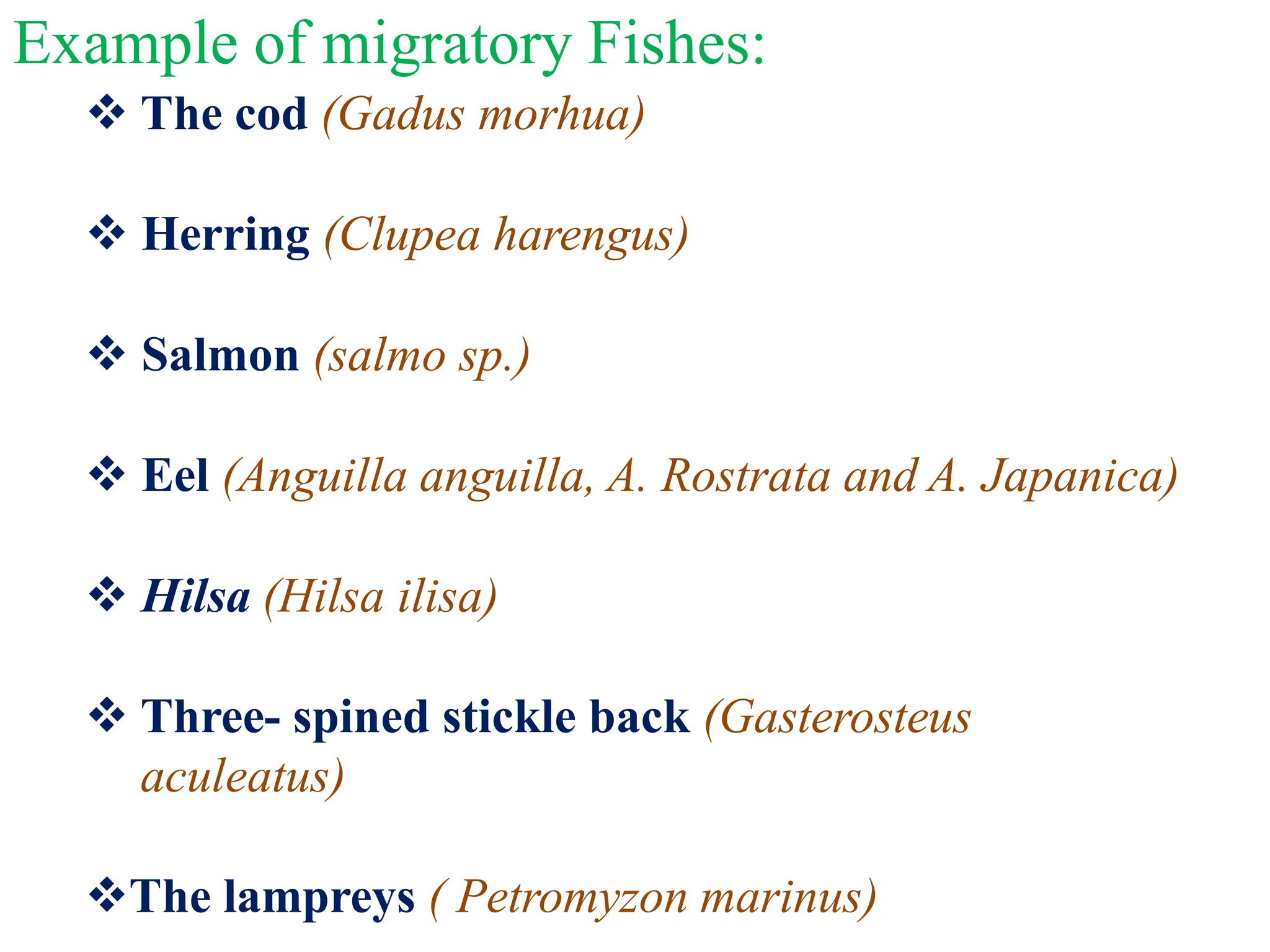Locomotion in fishes has been classified into three types: Anguilliform ...