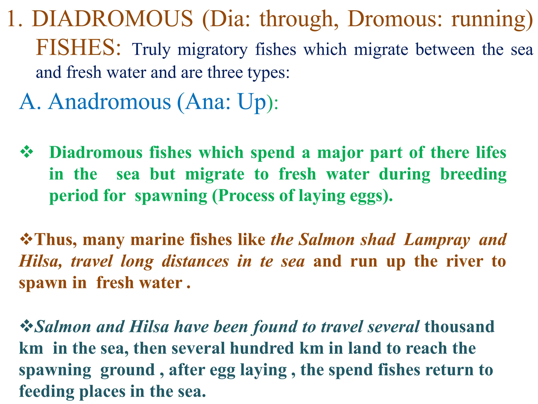 Locomotion in fishes has been classified into three types: Anguilliform ...
