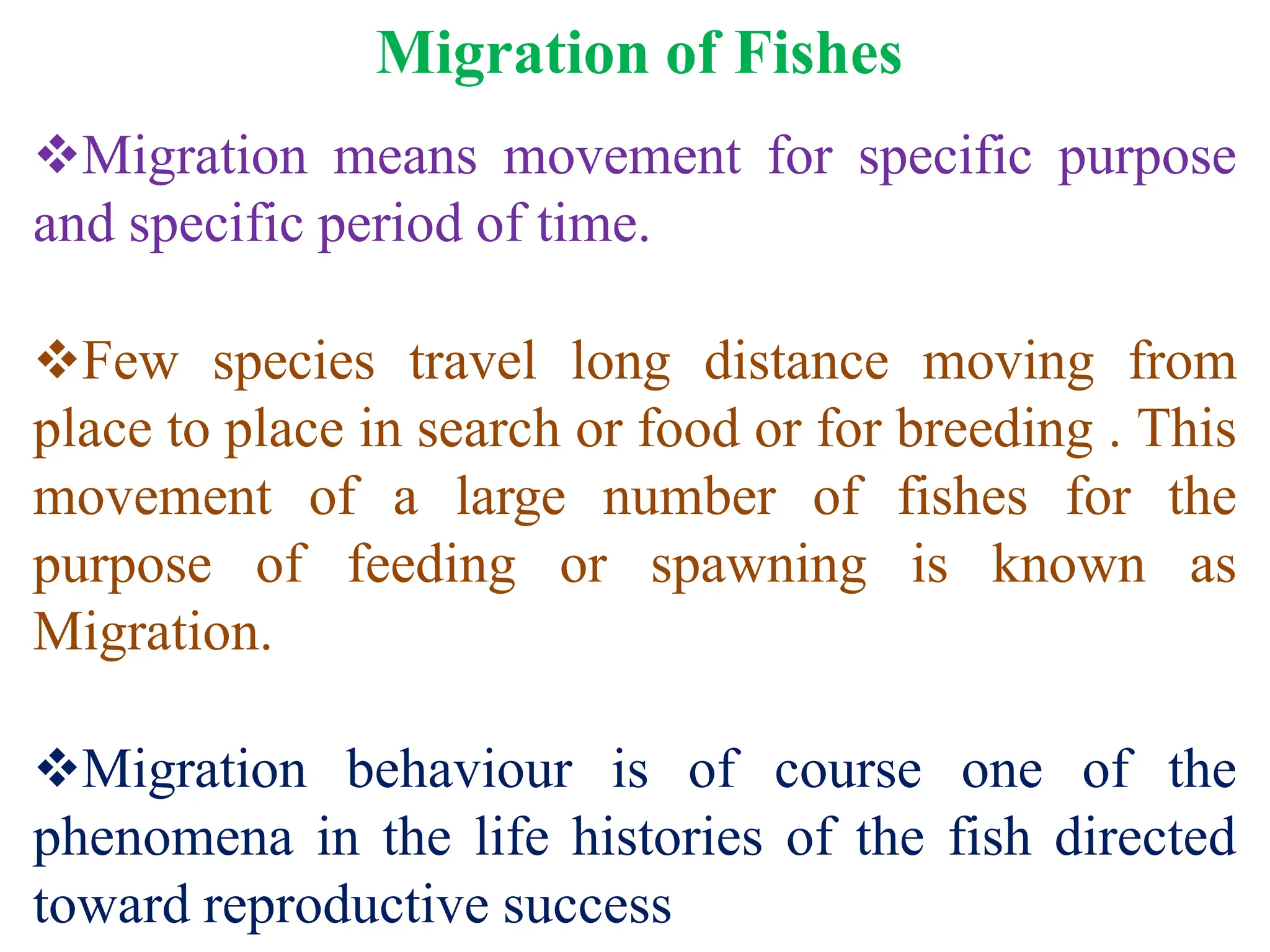 Locomotion in fishes has been classified into three types: Anguilliform ...