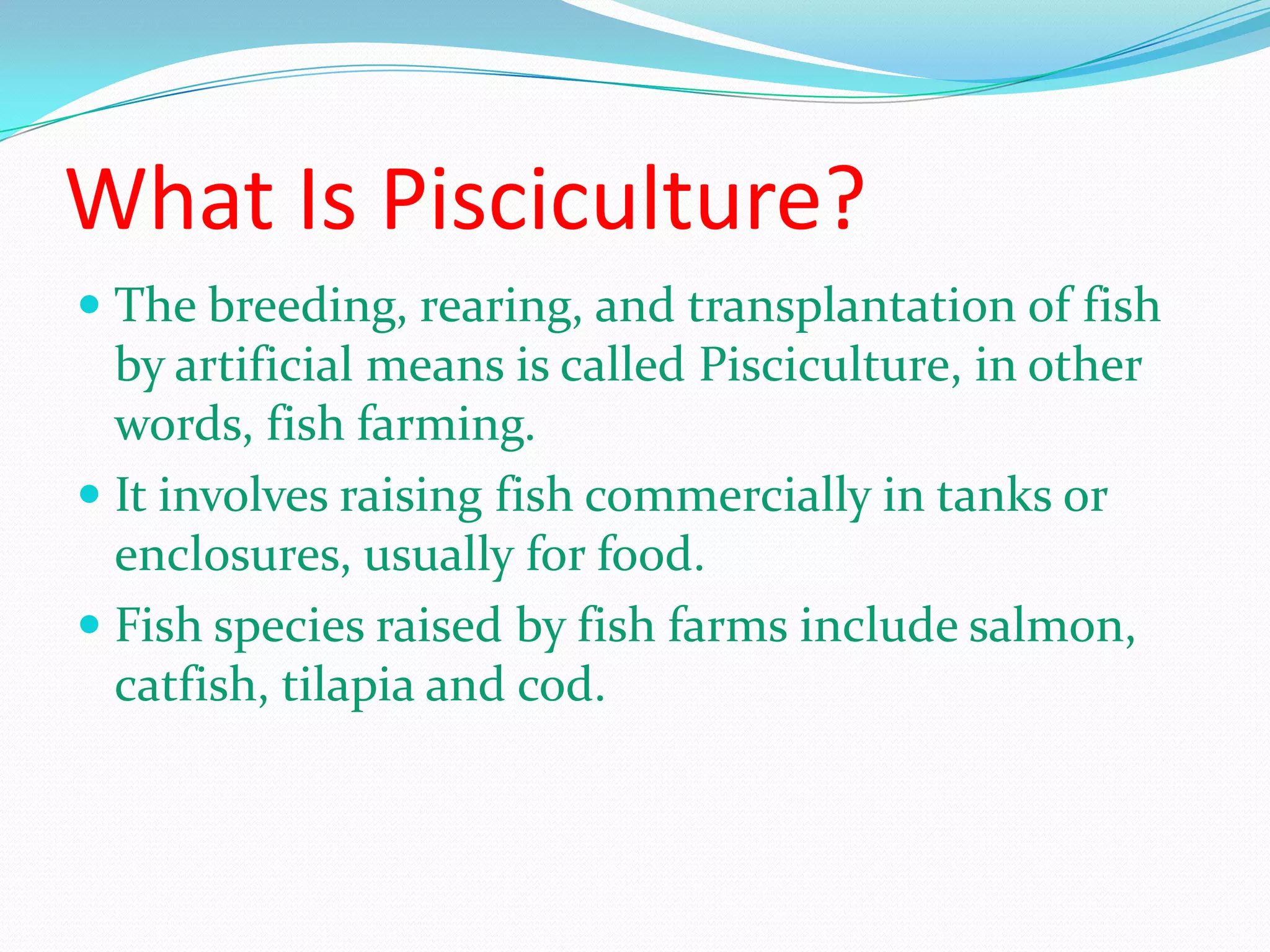 Pisciculture | PPTX