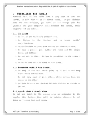 Pises students handbook | PDF