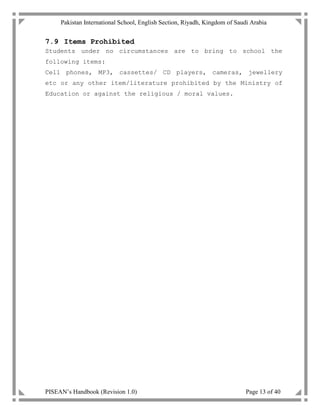 Pises students handbook | PDF | Secondary Education | Education