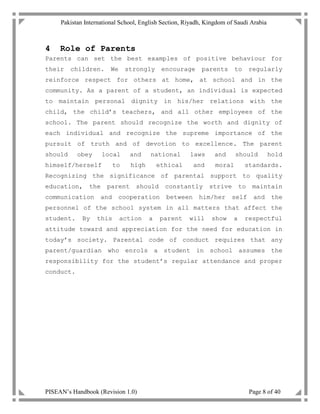 Pises students handbook | PDF