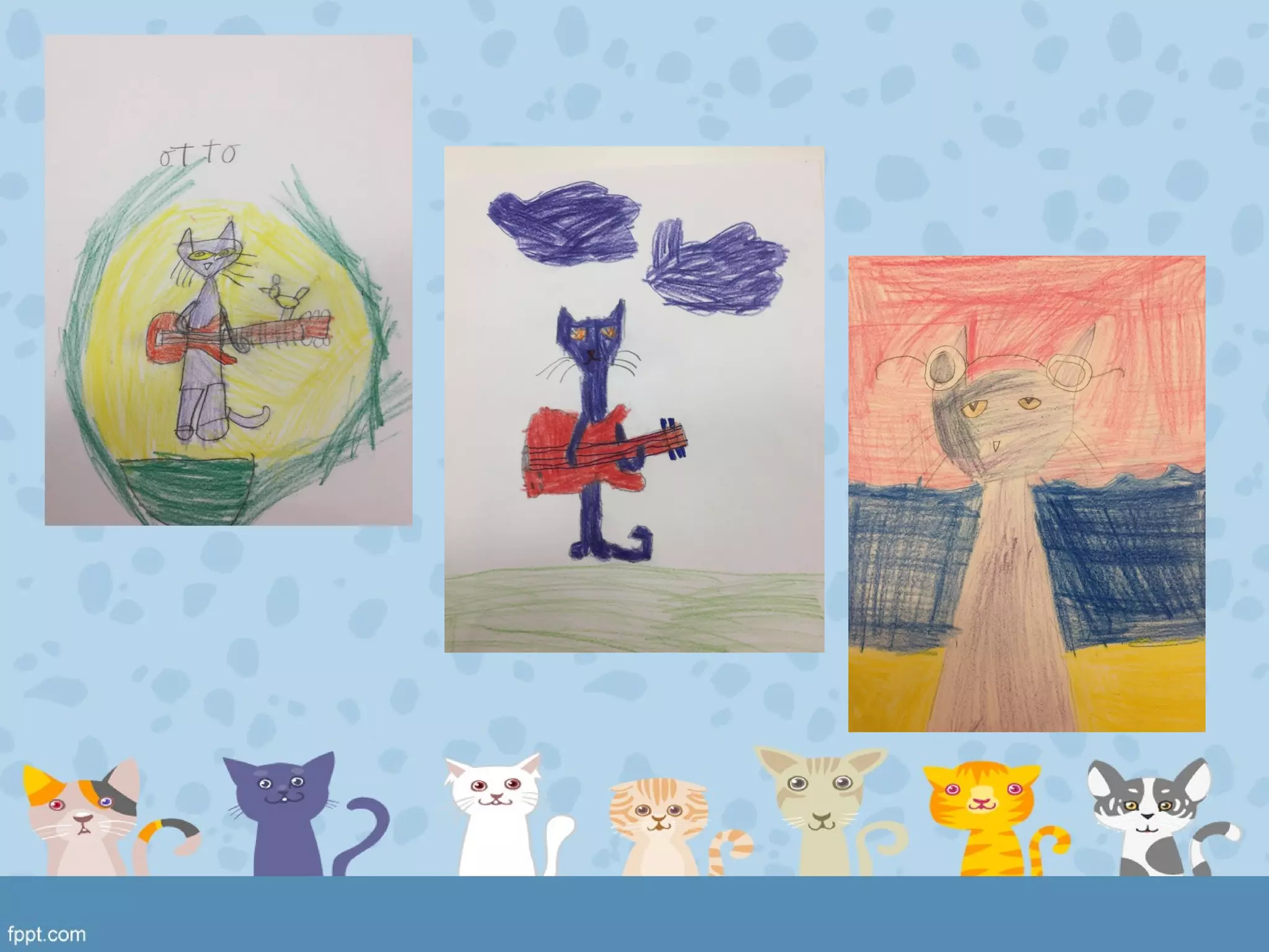 P is for pete the cat drawings | PPT