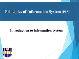 PIS Lecture notes principal of information systems | PDF
