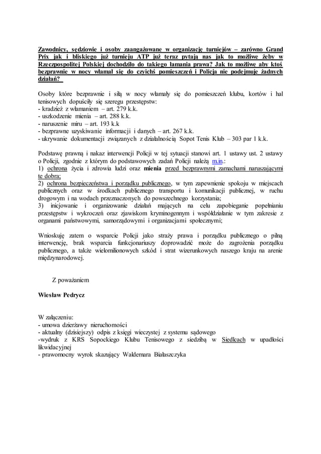 SKT pismo do policji | DOCX