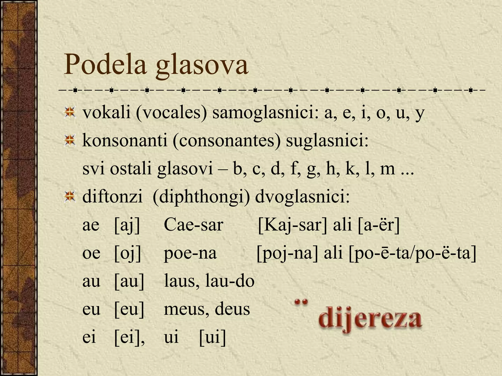 Pismo, izgovor, slogovi, akcenat....... | PPSX