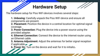 Piso WiFi device installation and setup in netgear extender | PPT