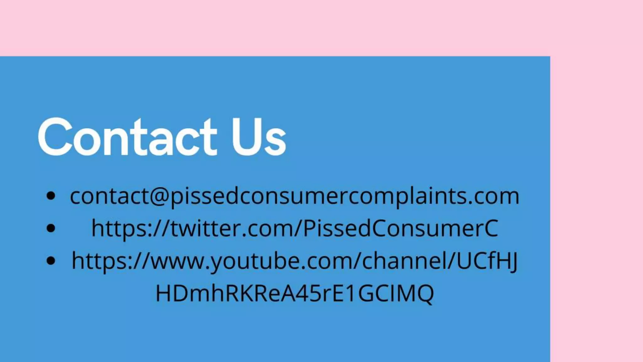 Pissed consumer complaints | PPTX
