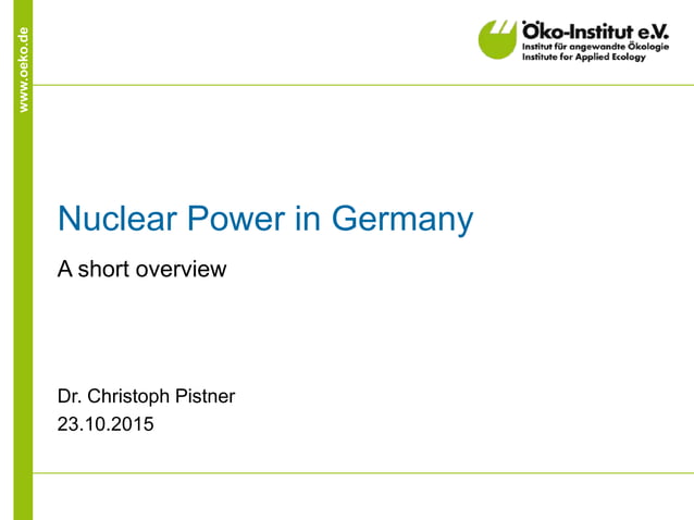 Nuclear Power in Germany - A short overview | PDF