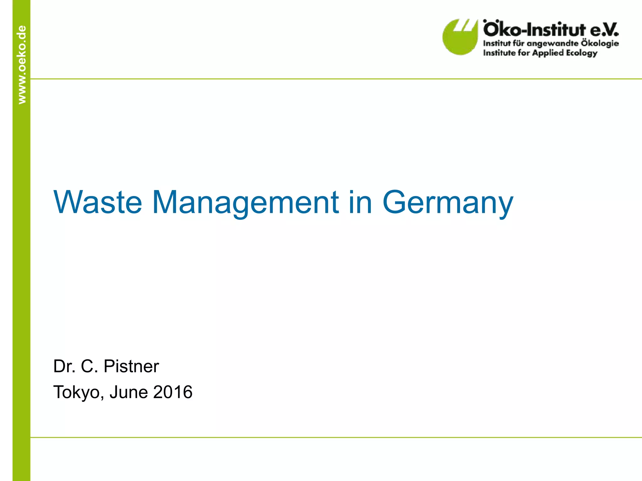 Waste Management in Germany | PDF