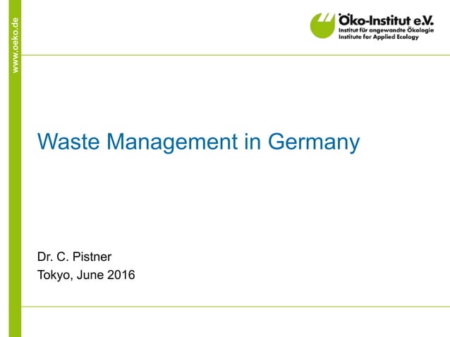 Waste Management in Germany | PDF | Geology | Science