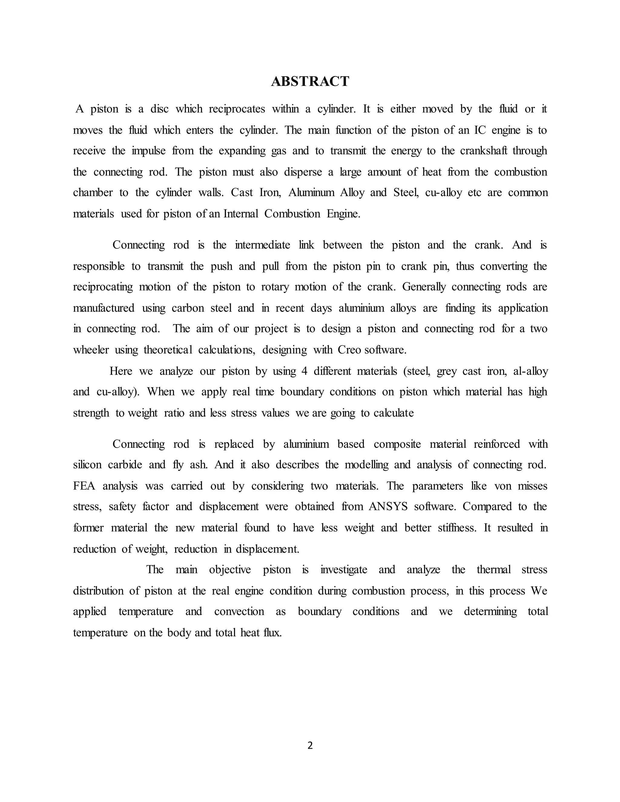 Piston and connecting rod | DOCX