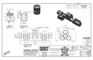 Piston Drawing With Dimensions