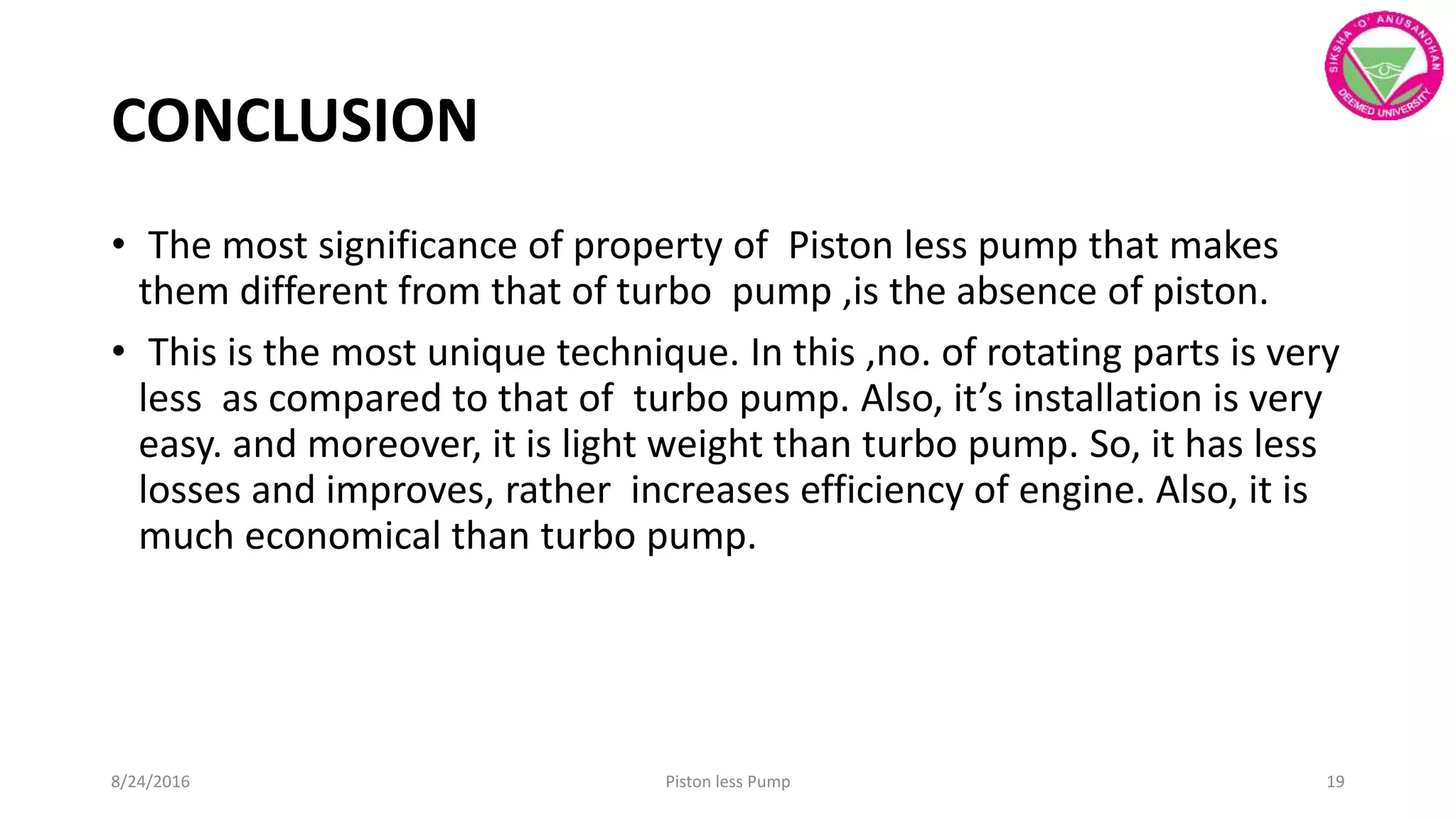 Piston less pump | PPTX