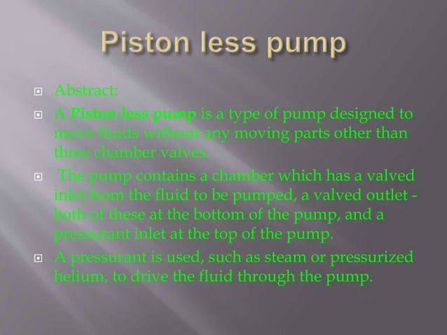 Pistonless pump | PPTX