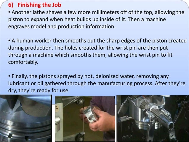 Piston manufacturing process | PPTX | Science