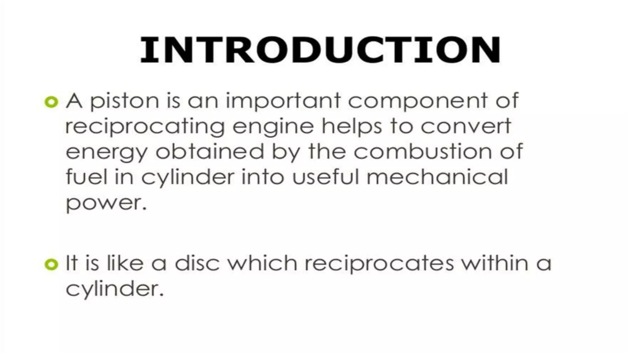 Piston Design & Analysis ppt | PPTX