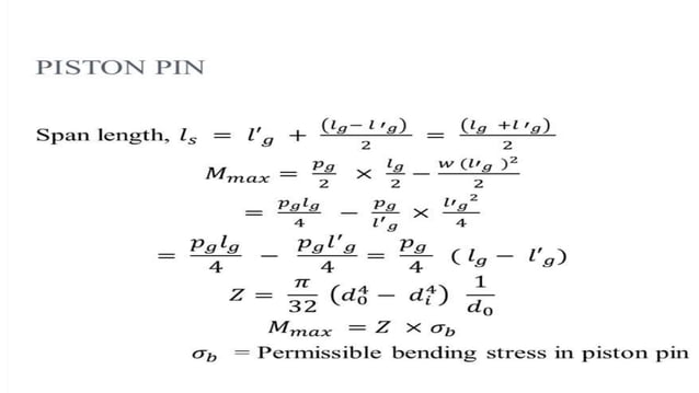 Piston Design & Analysis ppt | PPTX | Physics | Science