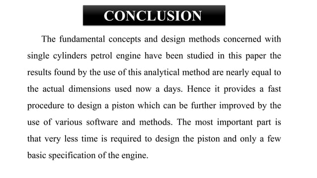 Piston Design & Analysis ppt | PPTX | Physics | Science