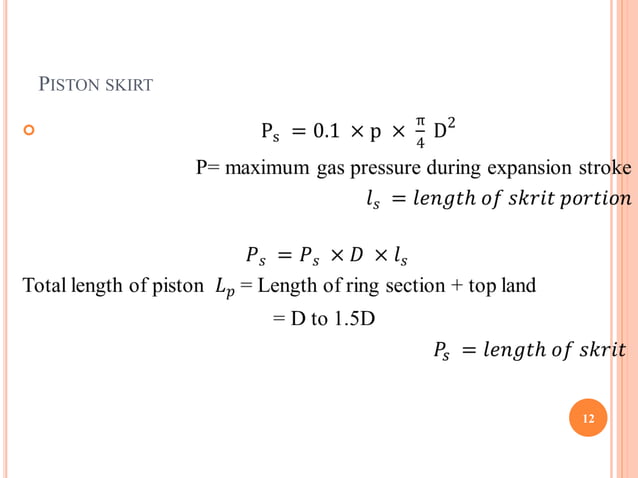 Pistons design | PPTX | Automotive