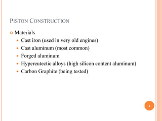 Pistons design | PPTX | Automotive