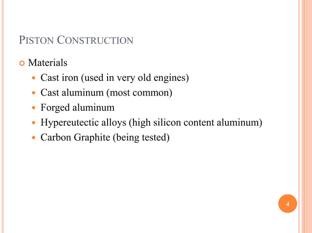 Pistons design | PPTX | Automotive