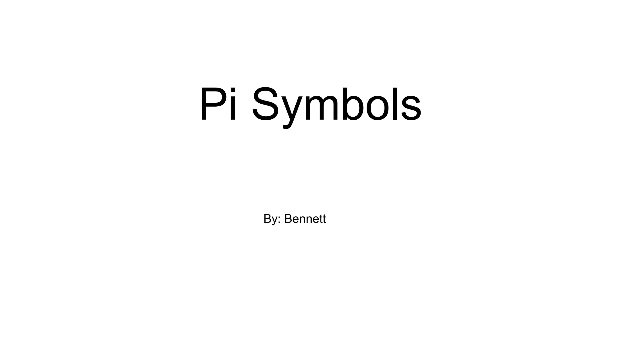 Pi symbols | PPTX