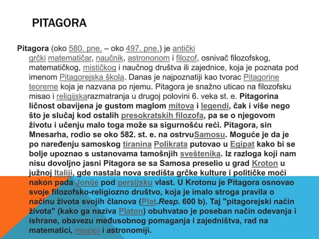 Pitagora | PPTX