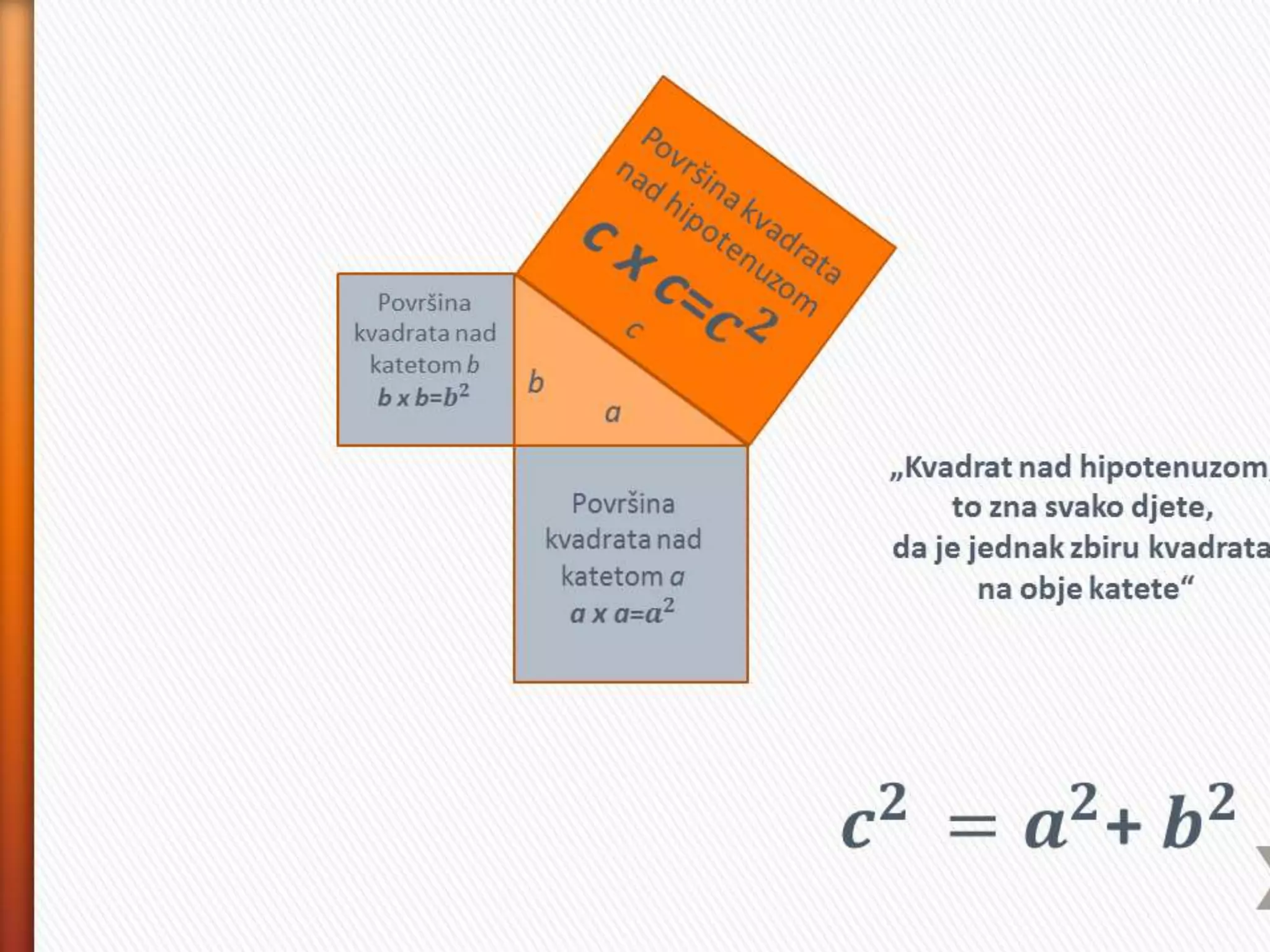 Pitagorina teorema dokaz | PPT