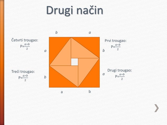 Pitagorina teorema dokaz | PPT