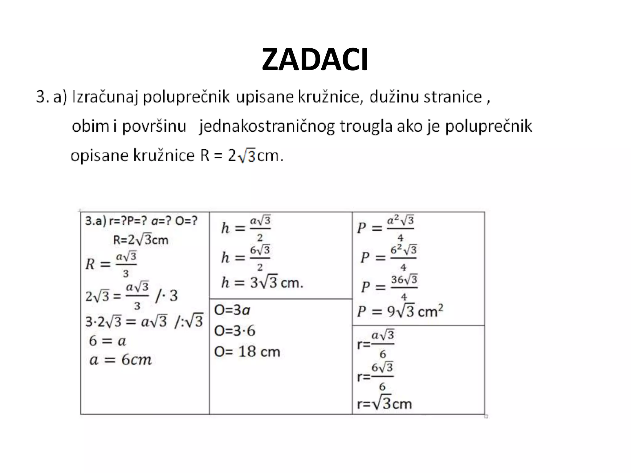 Pitagorina teorema primjena na jednakostranicni trougao | PPTX