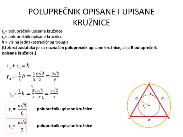 Pitagorina teorema primjena na jednakostranicni trougao | PPTX