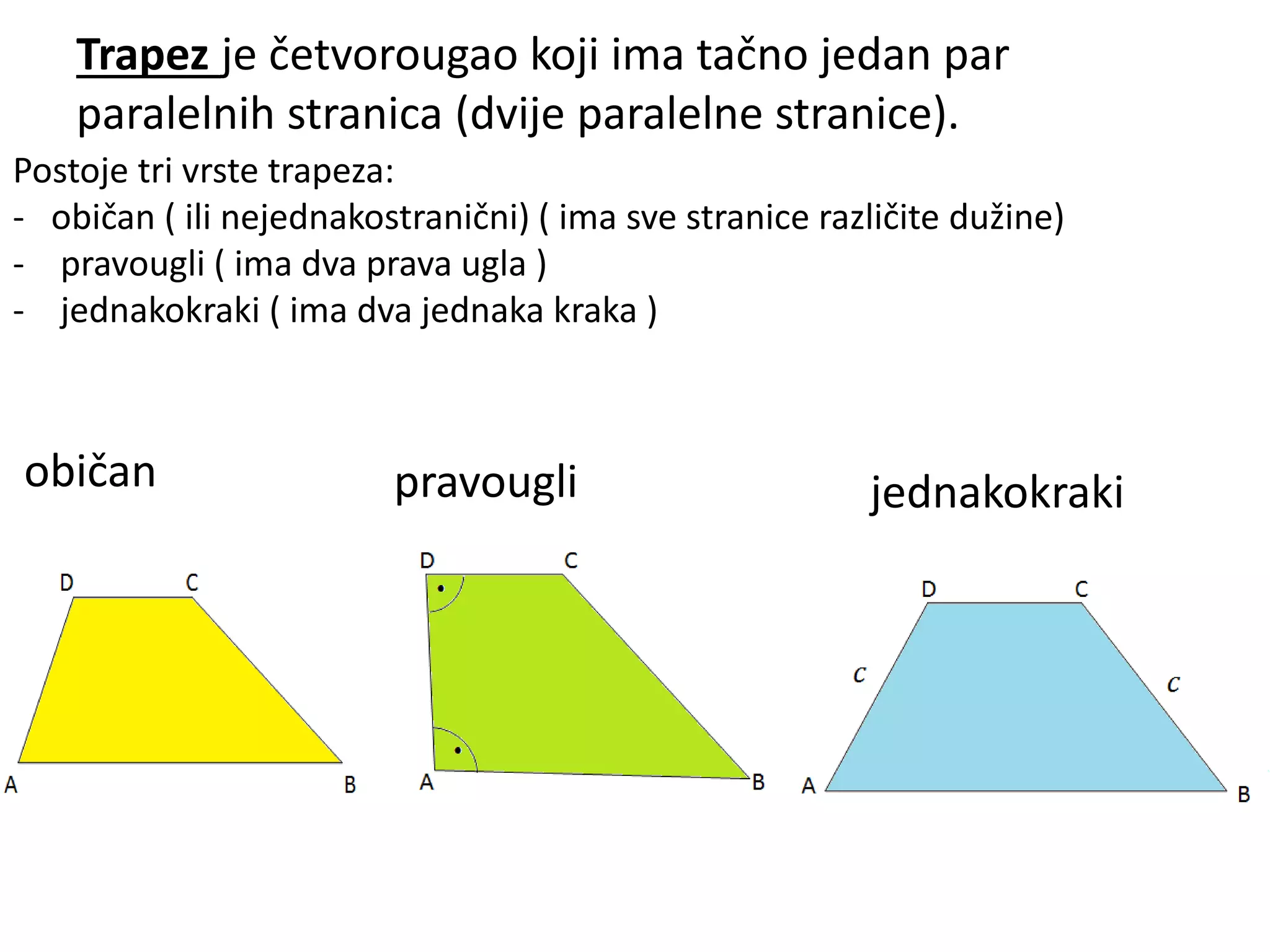 Pitagorina teorema primjena na trapez | PPTX