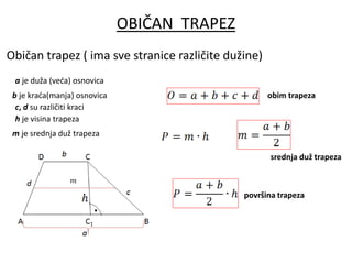Pitagorina teorema primjena na trapez | PPTX