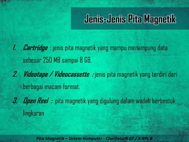 Pita magnetik | PPTX