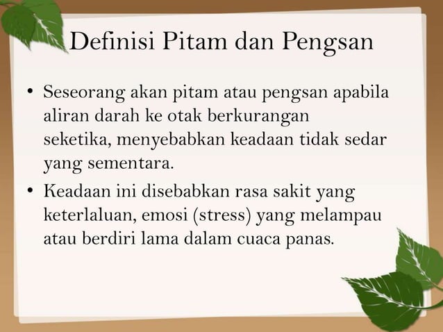 Pitam dan pengsan | PPTX