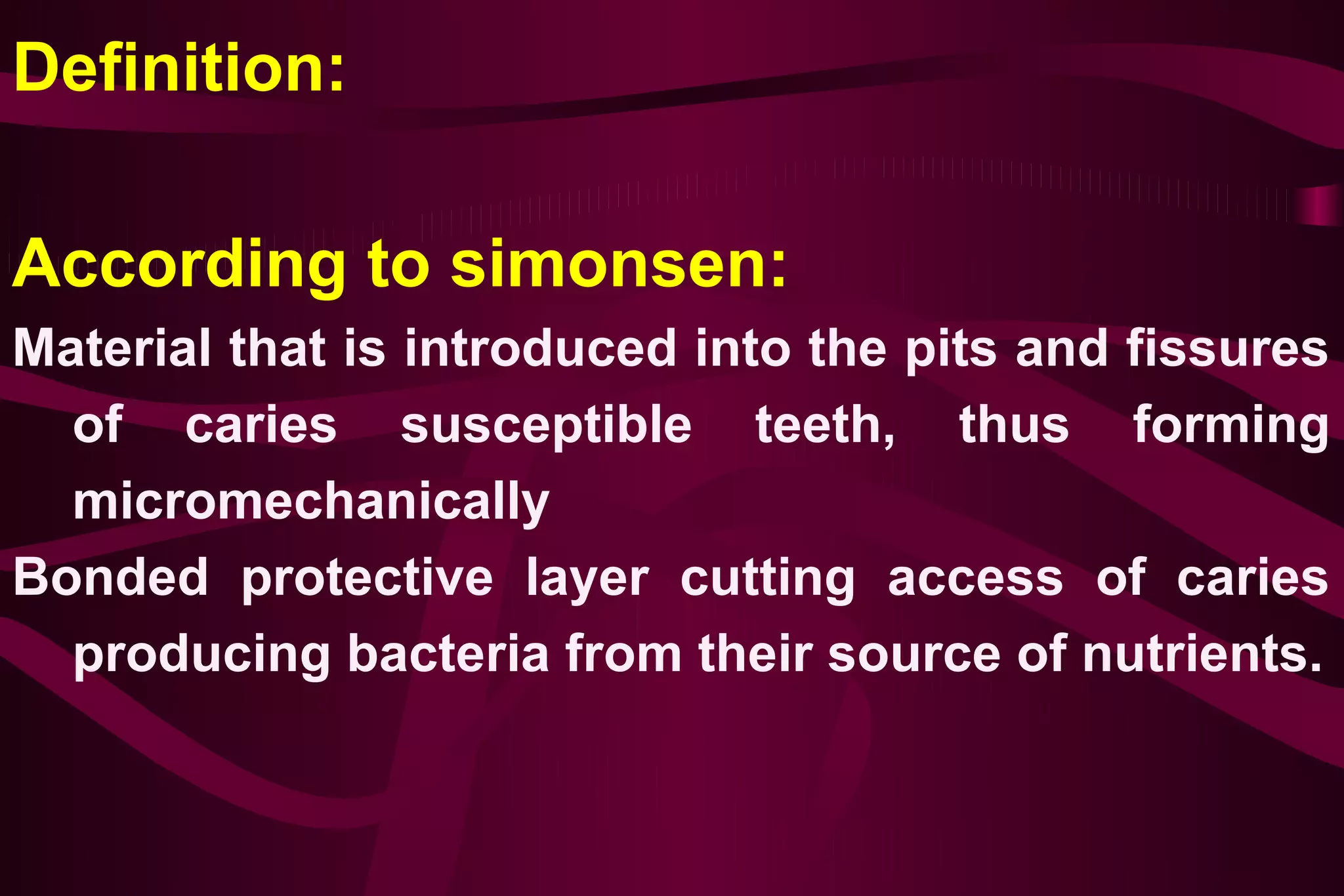 Pit and fissure sealants | PPT