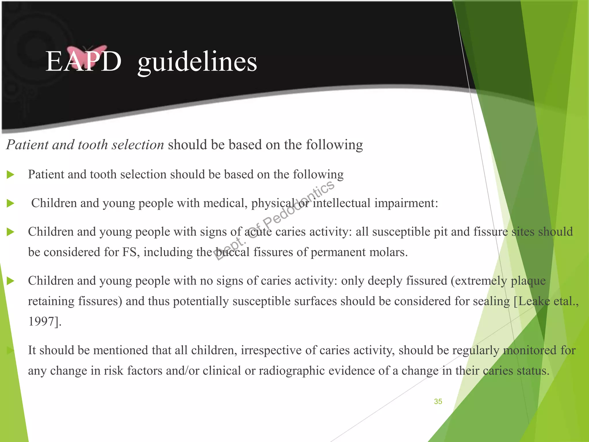 Pit and fissure sealants | PPTX