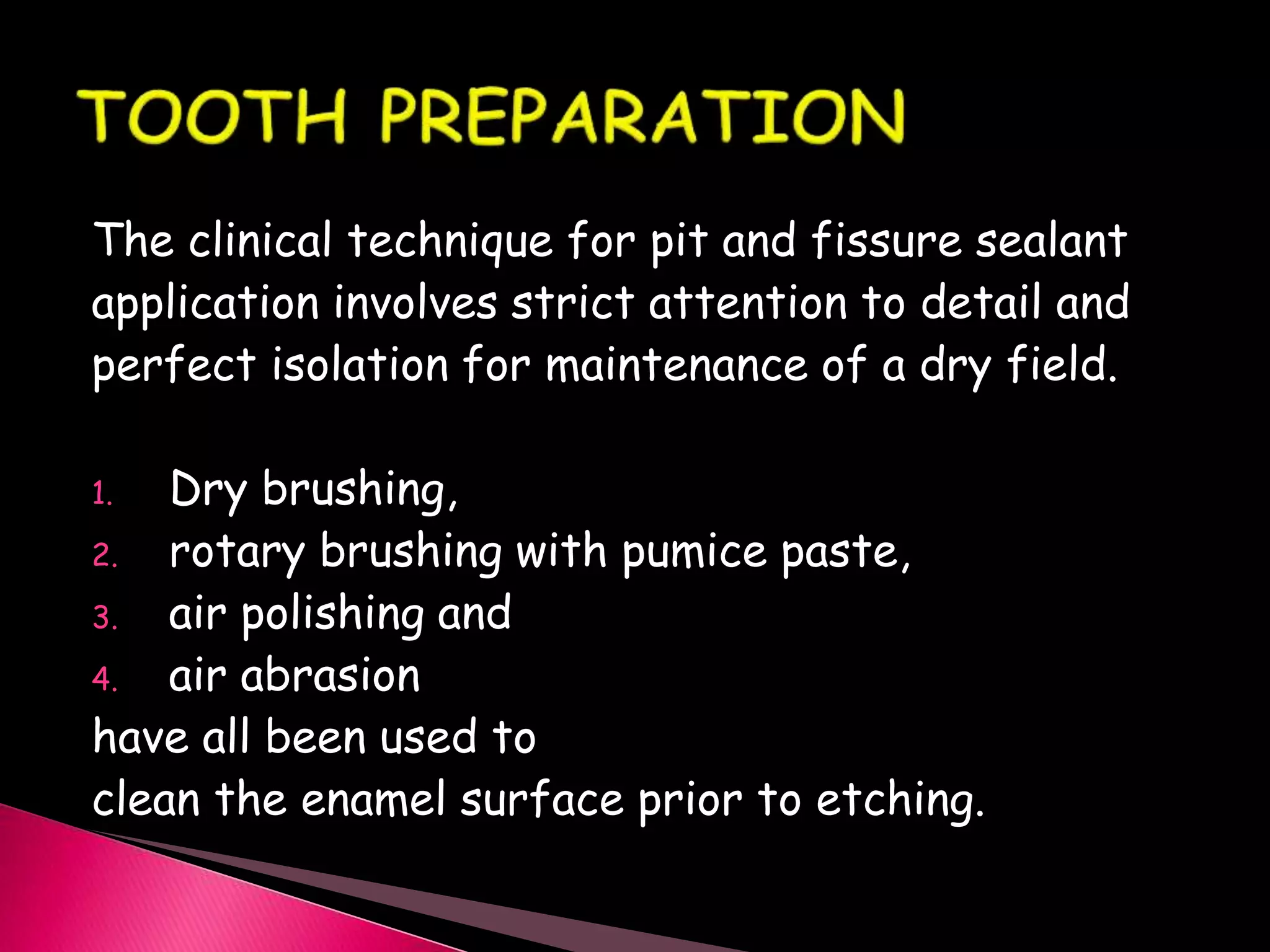 Pit and fissure sealants | PPTX