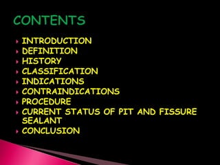 Pit and fissure sealants | PPTX