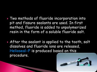 Pit and fissure sealants | PPTX