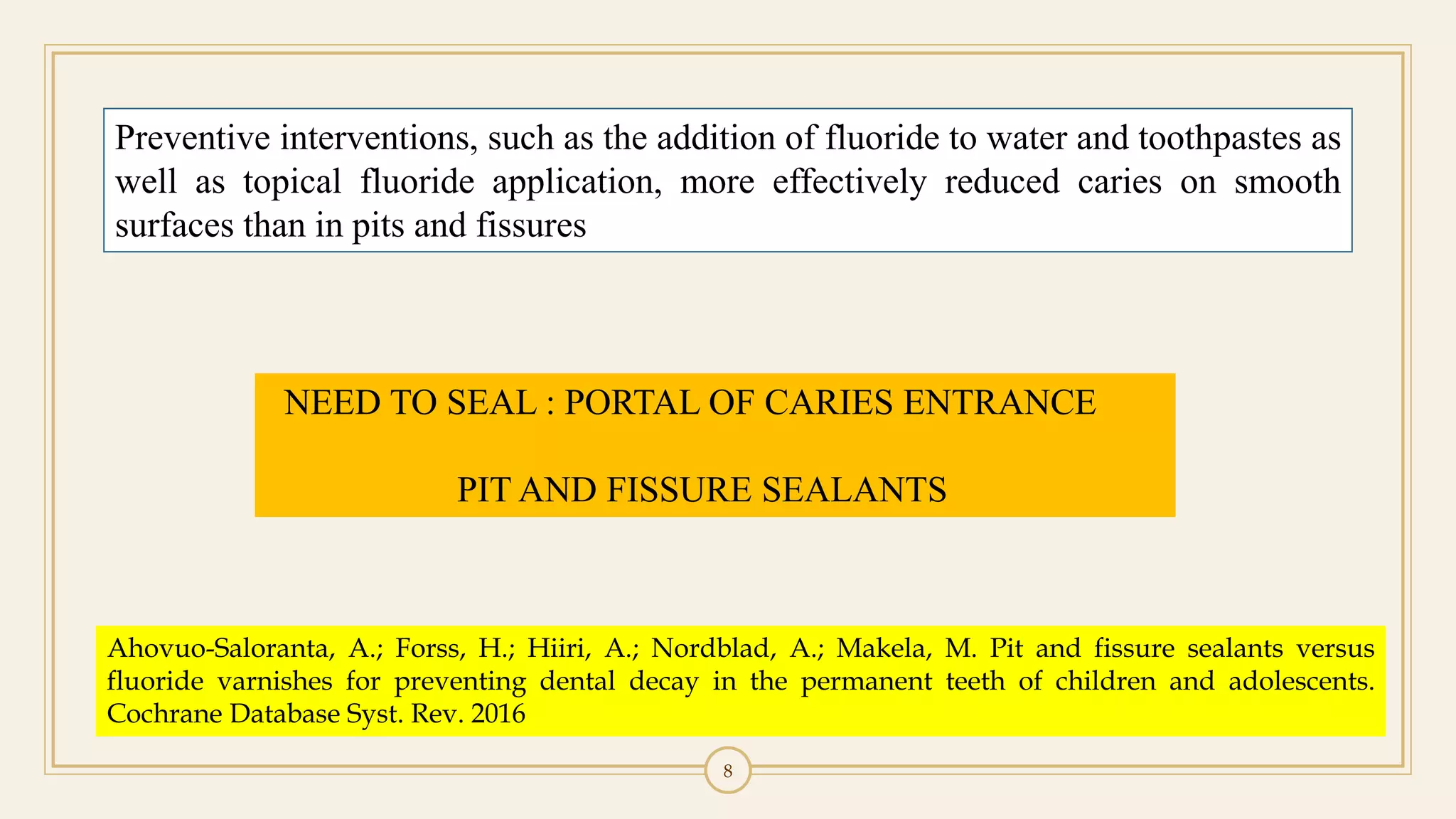 Pit and fissure sealant seminar | PPTX