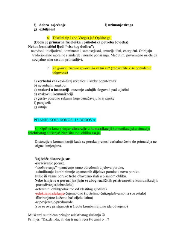 Pitanja 1.Kolokvij | DOC