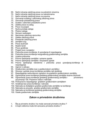 Pitanja za polaganje stručnog ispita za stečajnog upravitelja (1) | PDF