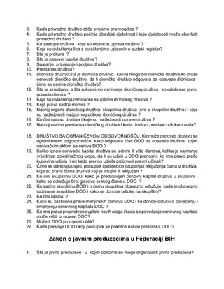 Pitanja za polaganje stručnog ispita za stečajnog upravitelja (1) | PDF
