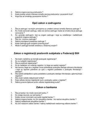 Pitanja za polaganje stručnog ispita za stečajnog upravitelja (1) | PDF